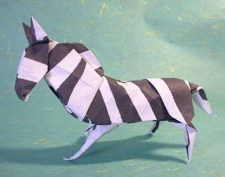 origami Zebra Albertino 3D ~ easy instructions to origami