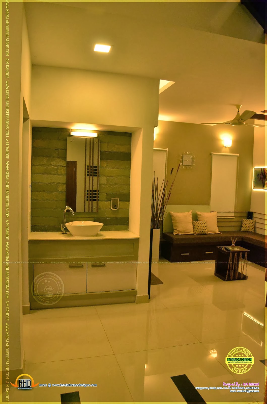 Beautiful interiors of a finished house | Home Kerala Plans