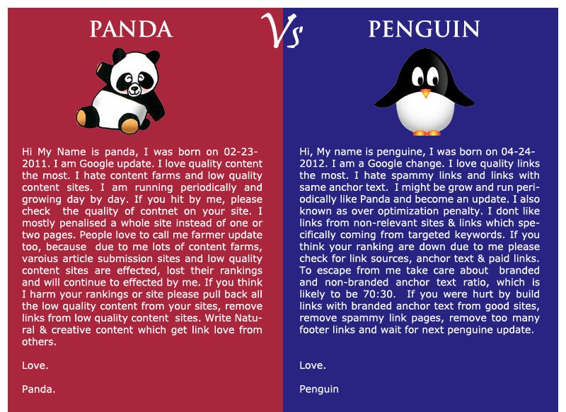 Latest SEO and SMO Updates: Google Panda VS Penguin Update