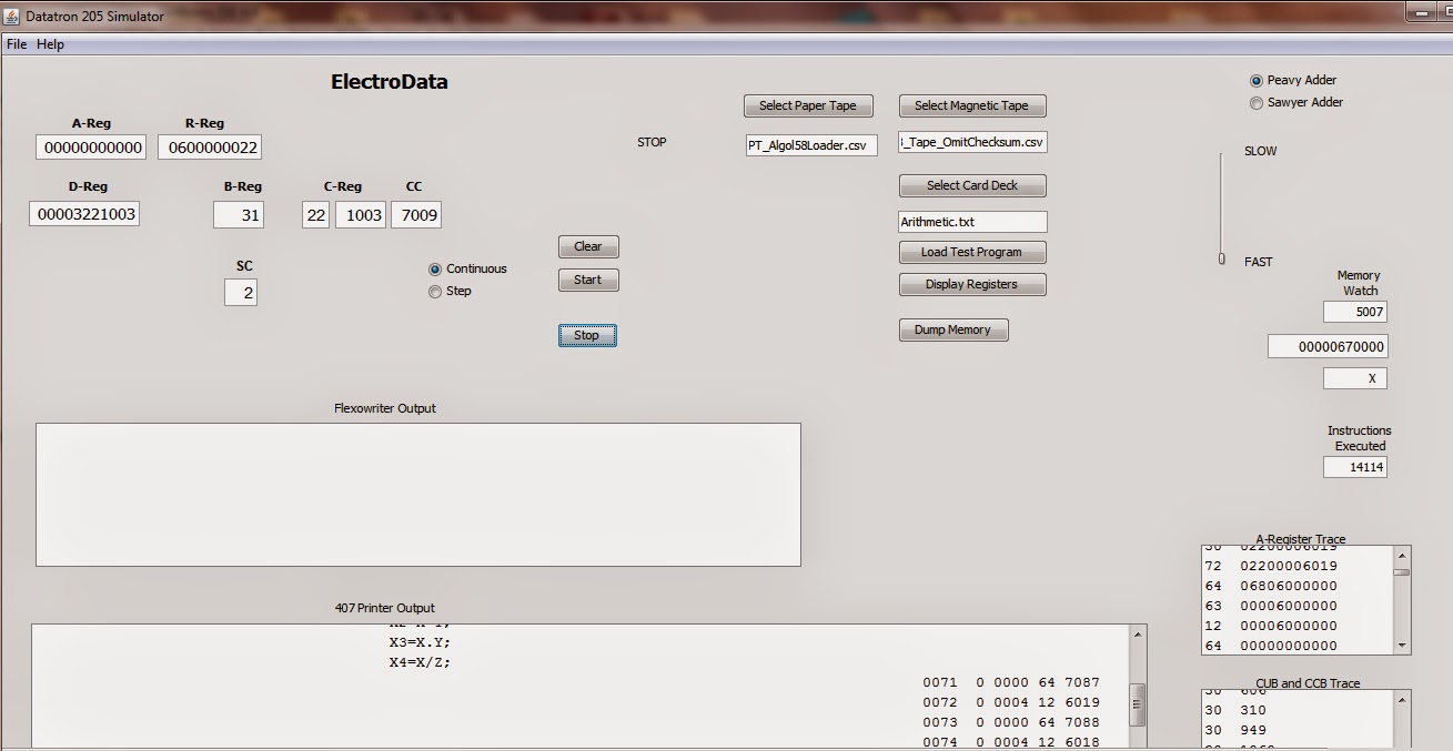 The Burroughs 205 and 220 Blog: Burroughs 205 Emulation - A Personal Story