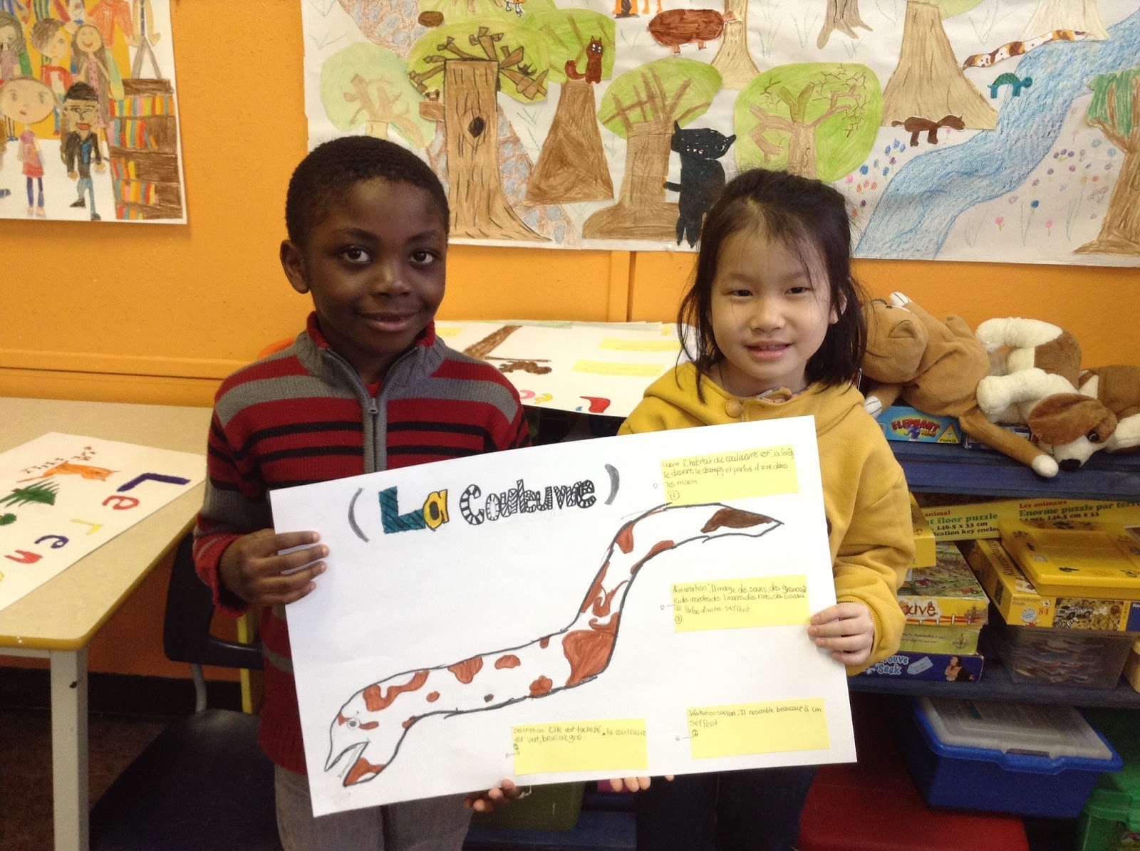 Classe 102-202: Projet les animaux