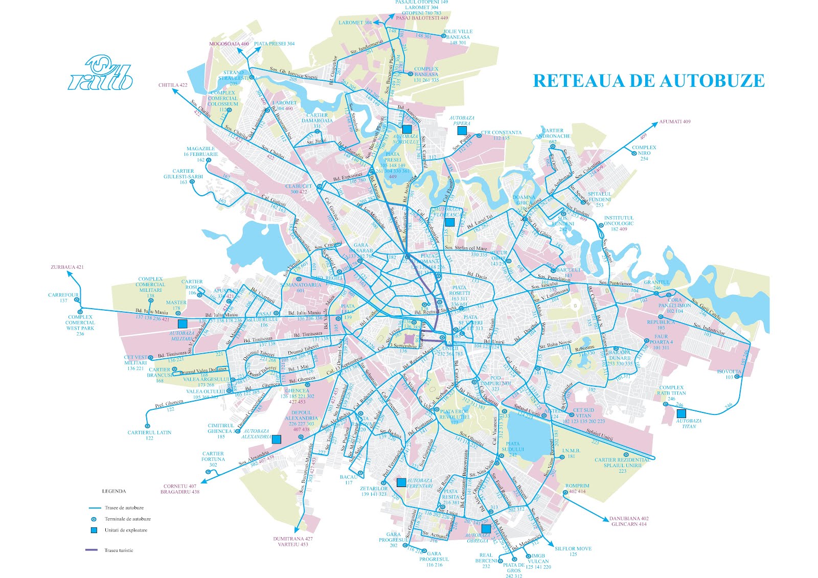 Romania Live: Harta RATB Bucuresti