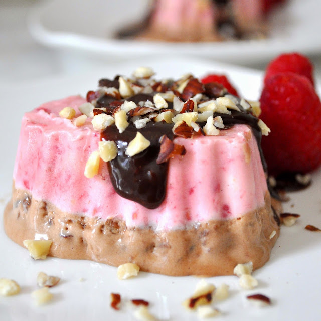 Cooking with Manuela: Two-Layer Raspberry, Nutella and Hazelnuts Semifreddo