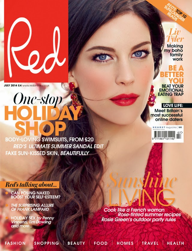 Liv Tyler sparkles on cover of Red Magazine July 2014 - Emily Jane Johnston