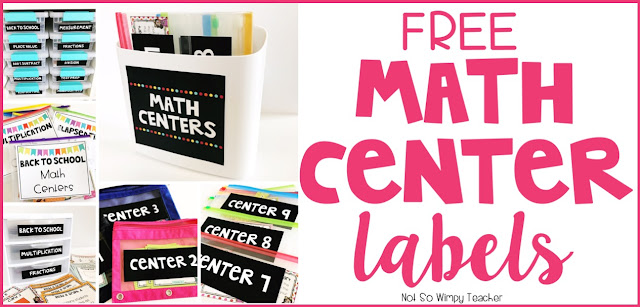 easy way to learn mathematics: Organizing Math Centers {Free Labels}