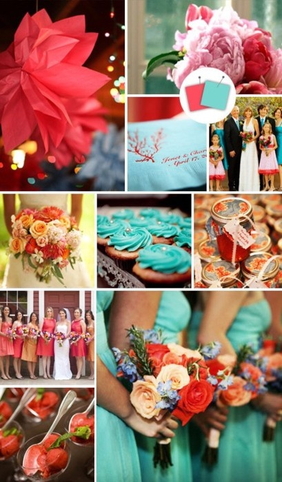 The Awesometastic Bridal Blog: Teal and Red Inspriation