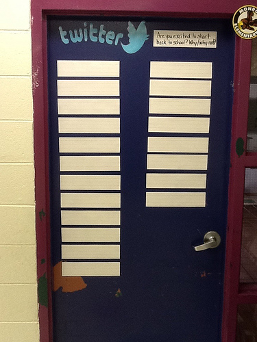 Creative Party Ideas by Cheryl: Classroom ideas: Twitter Door