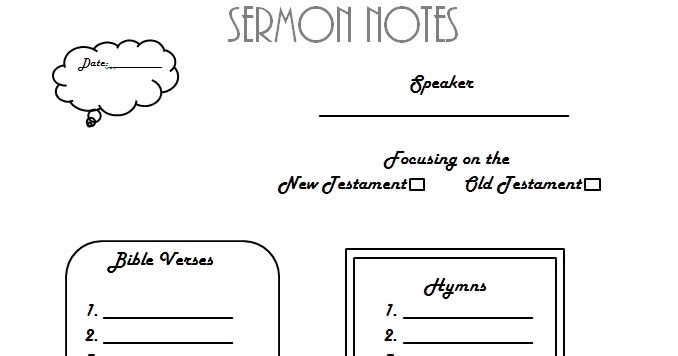 Hoosier Homemaker: Introduction + FREE Adult Sermon Notes Printable!!!
