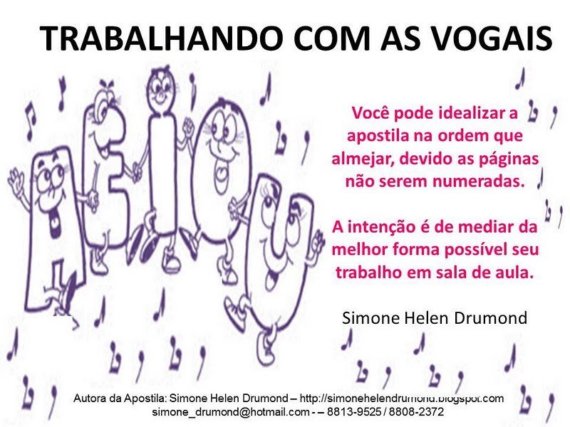 Apostila Vogal A (45 atividades) ~ Atividades Escolares