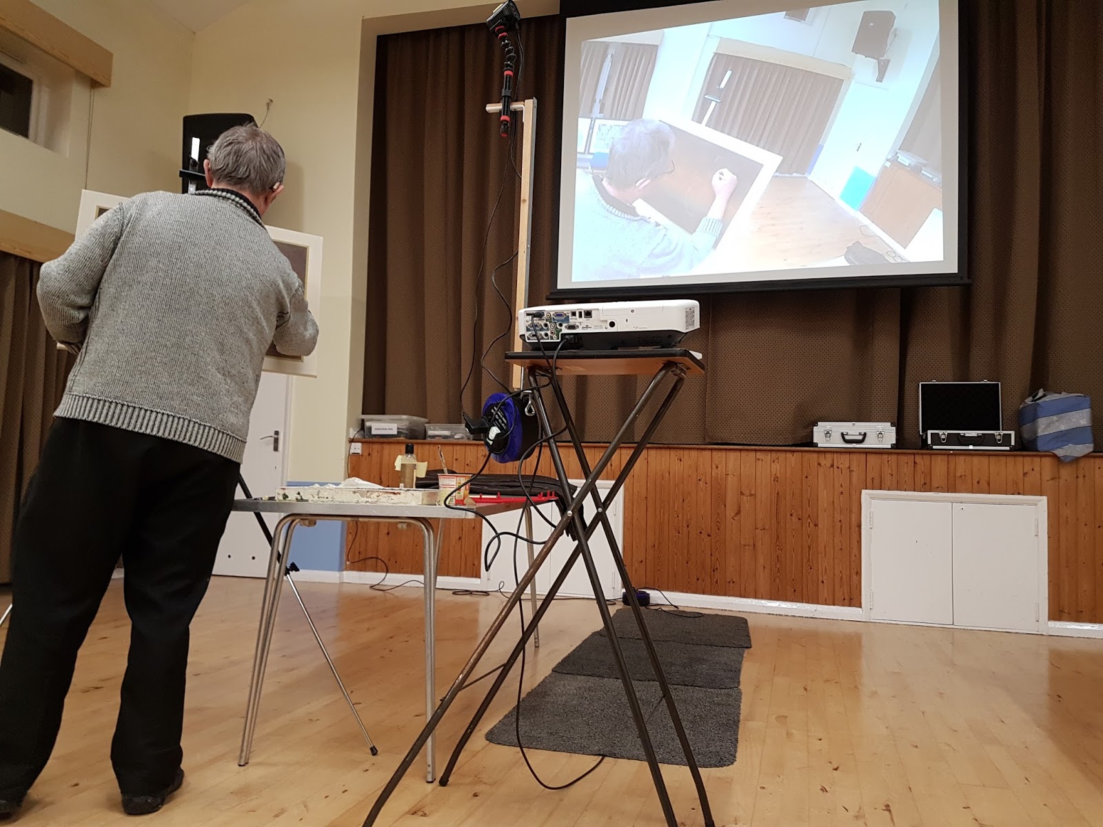 Virginia Water Art Society Diary: Edwin Cripps Demonstration 7th March 2018