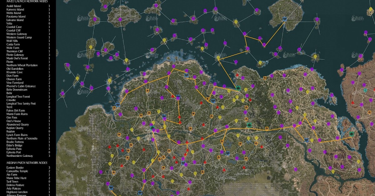 BDO Tips, Tricks, Guides: Connect All Cities and Towns for 67CP