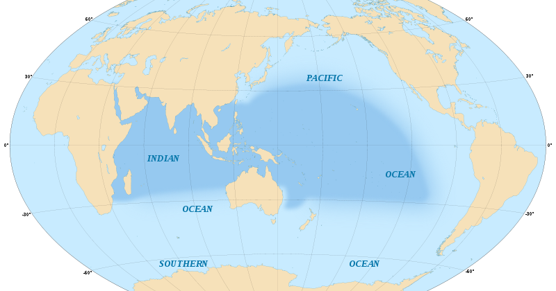 Ocean Whispers: INDO-PACIFIC BIOREGION MAP -- BLANK
