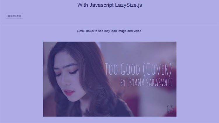 Lazy Load Image And Embed Responsive Youtube Video With Javascript ... Lazy Load Image And Embed Responsive Youtube Video With Javascript ...