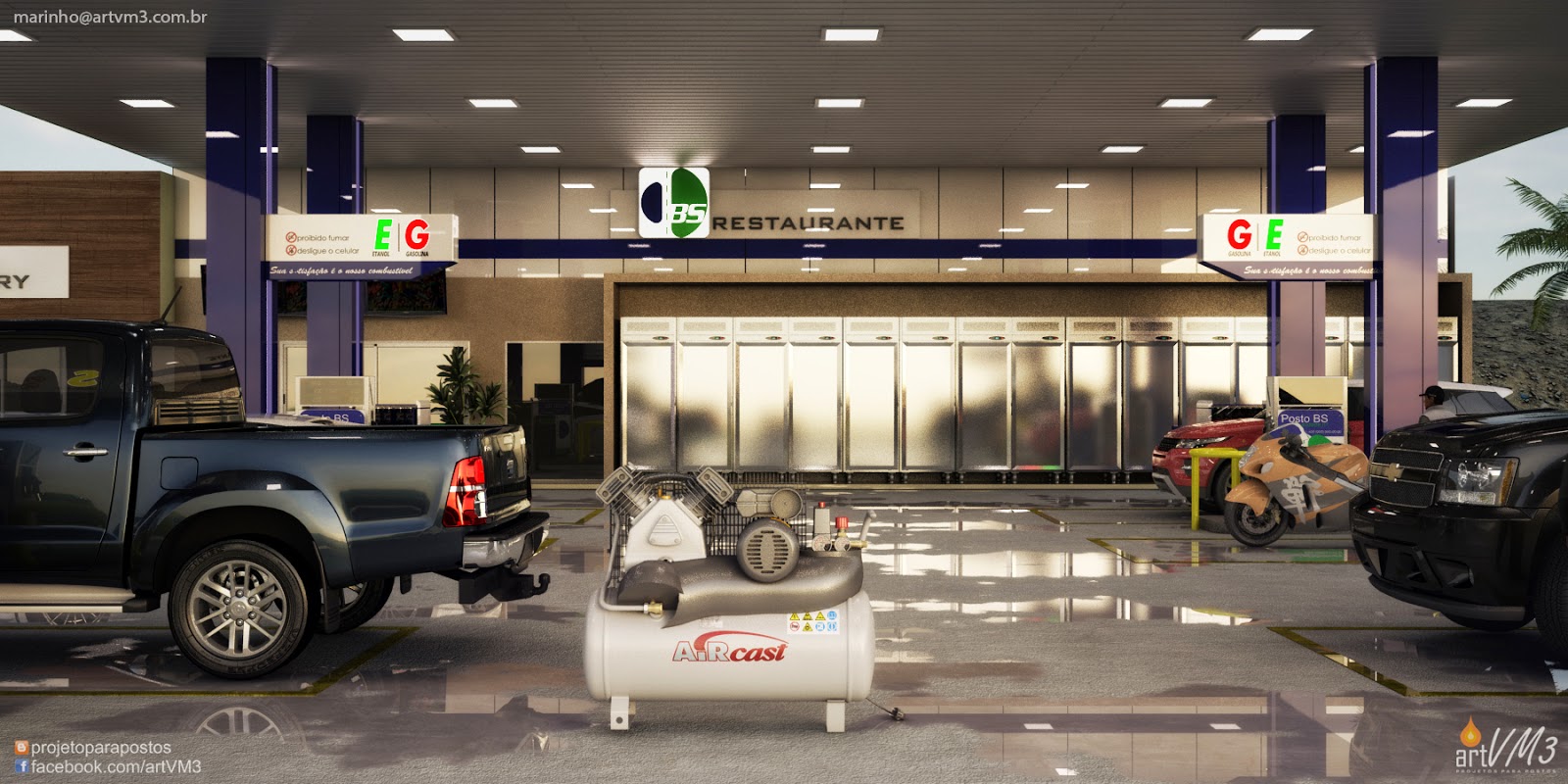 Petrol Design | Projeto para Postos - (44) 9809.9023 - contato@petroldesign.com.br: Projeto 3D ...