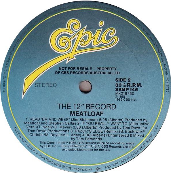 Meat Loaf - Vinyl, Singles 7"/12" and other stuff: Meat Loaf ---- The ...