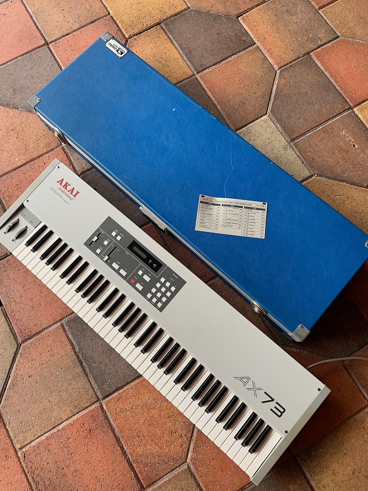 MATRIXSYNTH: Akai AX 73 1980s Synthesizer w/ Road Case & Parameter Sheet
