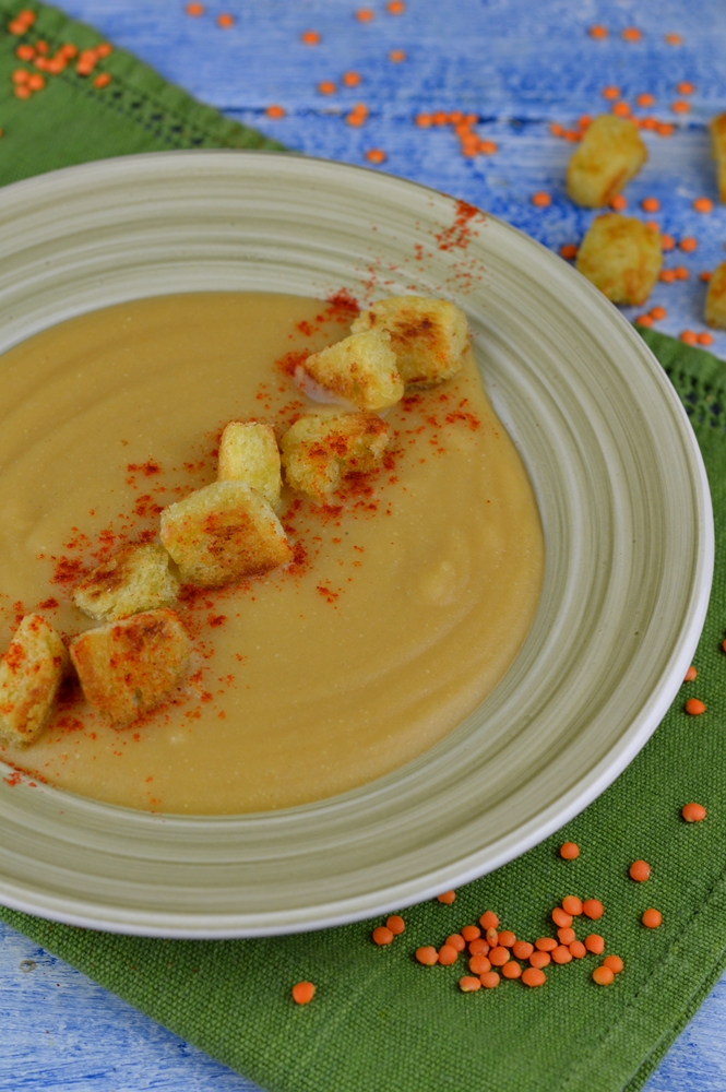 Supa crema de linte rosie - CAIETUL CU RETETE