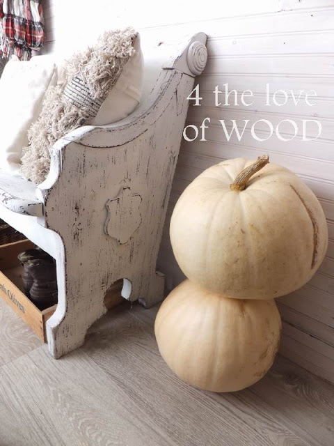 4 the love of wood: WHITE CHURCH PEW - entry bench