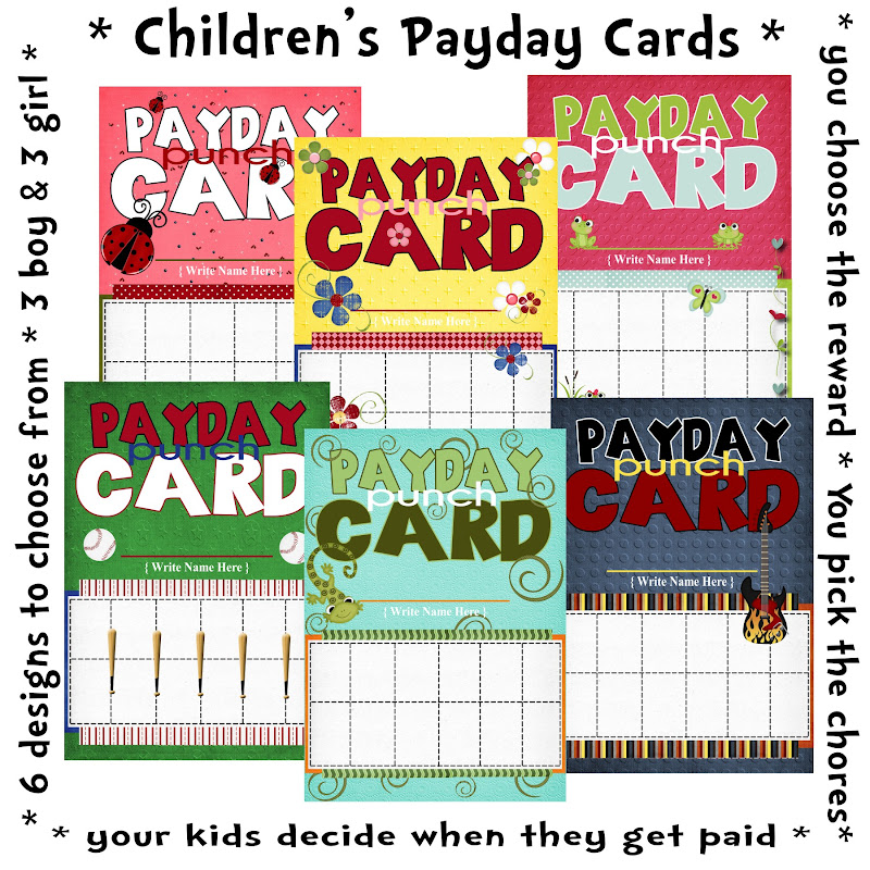 My Digital Creations: Children's Payday Punch Card - New Release
