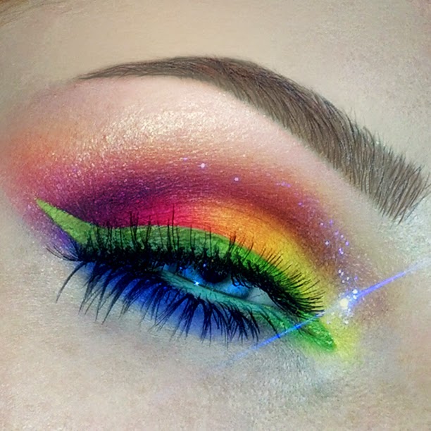 Rainbow makeup tutorial / EASY BRIGHT SUMMER MAKEUP LOOK ~ Make Up ...