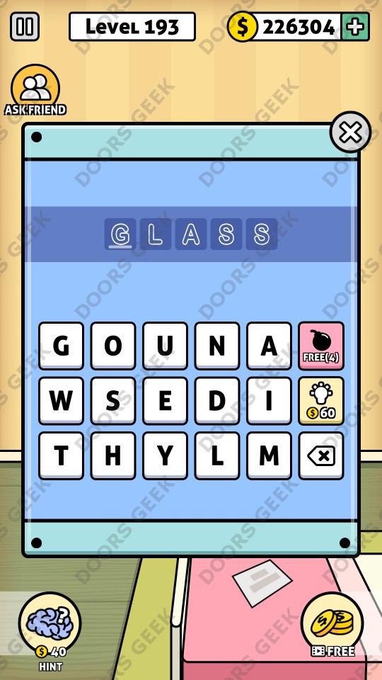 Escape Room: Mystery Word Level 193 Answer ~ Doors Geek