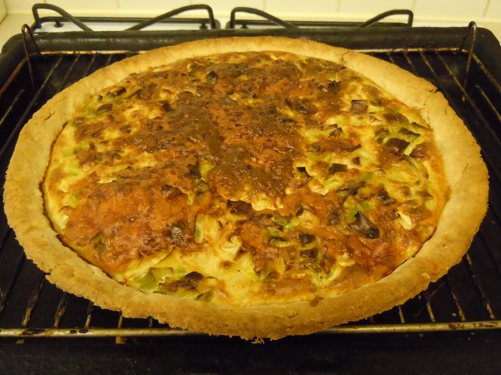 The Tesco's Challenge: Leek and Spring Onion Cheese Flan