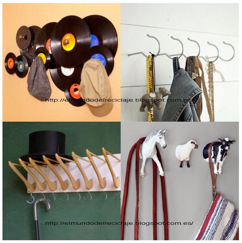 EL MUNDO DEL RECICLAJE: Perchas con material reciclado