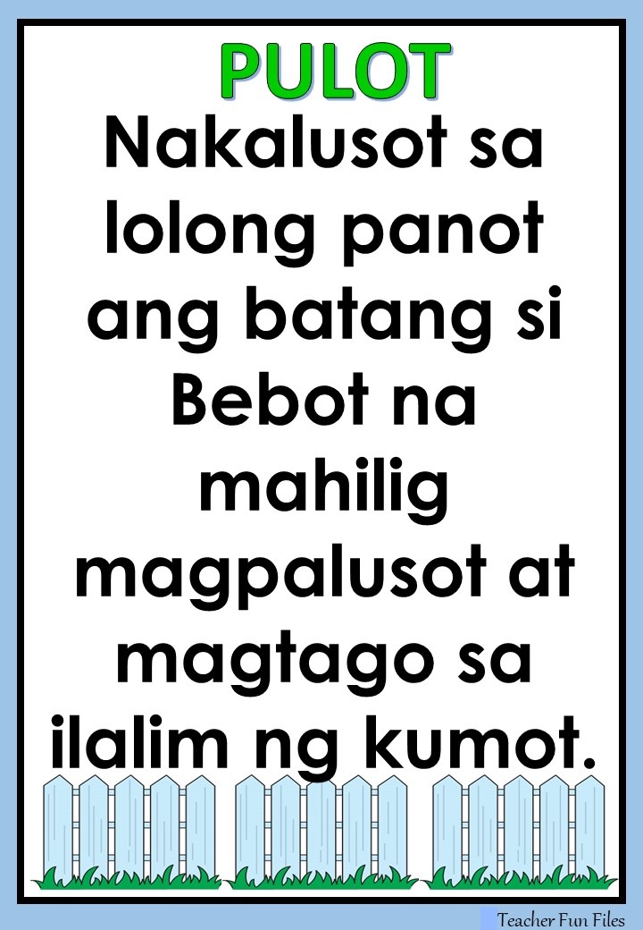 Teacher Fun Files: Tagalog Rhymes - Reading Passages