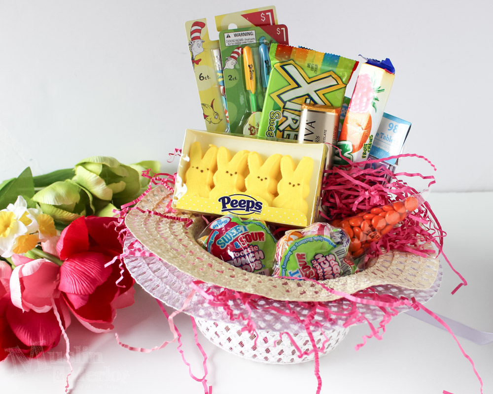 Easy Double Easter Bonnet Basket - Muslin and Merlot