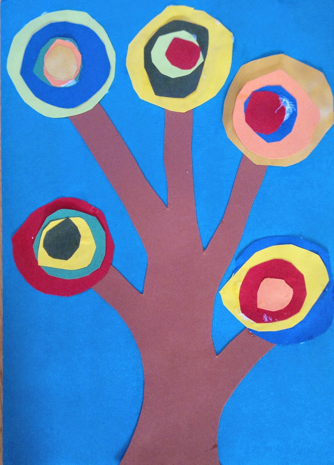 The Yarn Owl's Nest: Family Crafting - How to make a Kandinsky tree collage