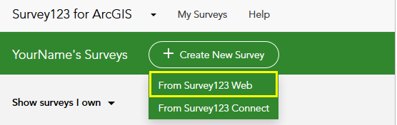 Geo-Spatial Field Methods : Creating a Custom Survey with Survey 123