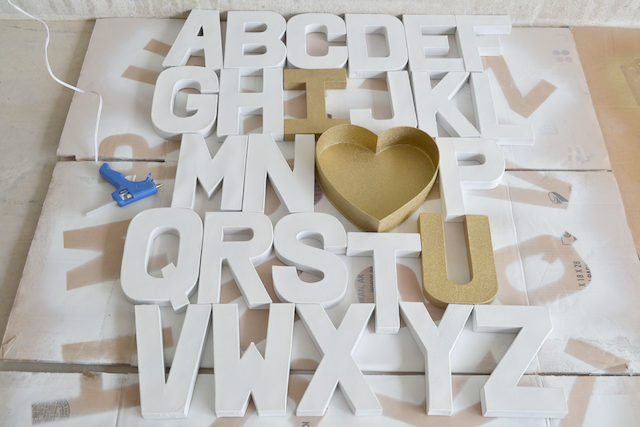Fawn Over Baby: DIY - Paper Mache Alphabet Art & Michael's Gift Card ...