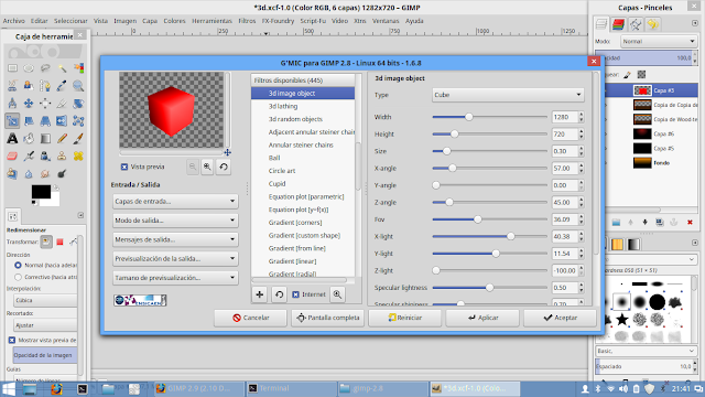 Gimp Tutoriales: 3d object with gimp