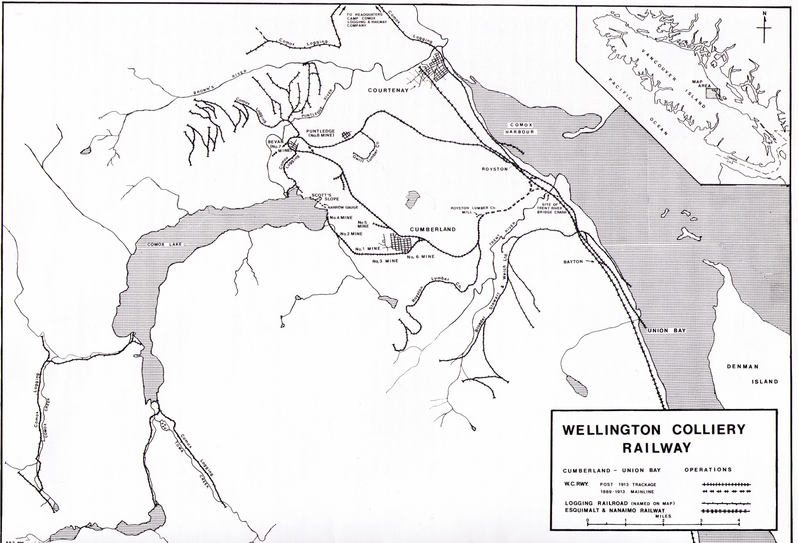Wellington Colliery railway at Union Bay circa 1960 - YouTube