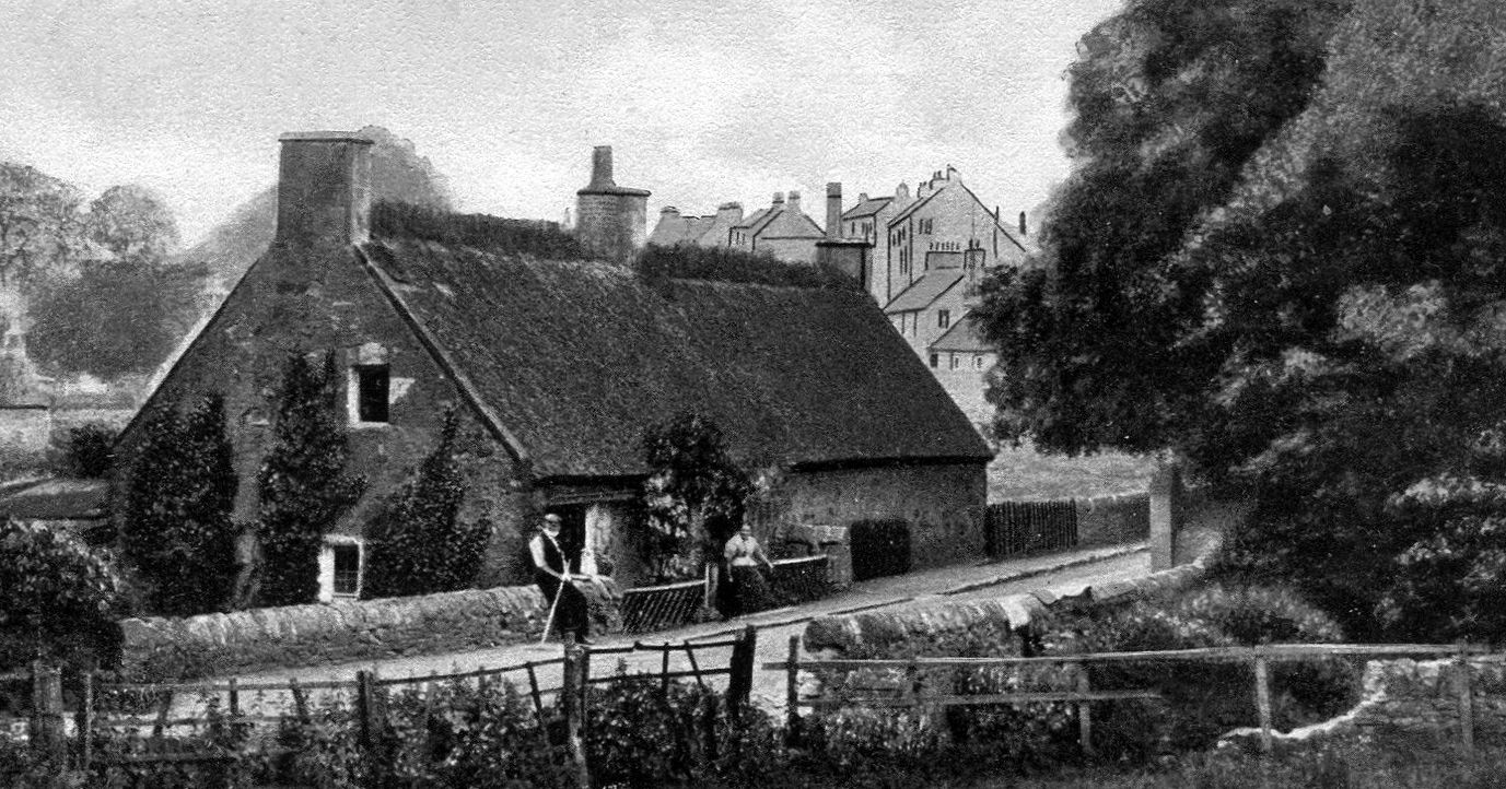 Tour Scotland: Old Photograph Thatched Cottage Markinch Fife Scotland