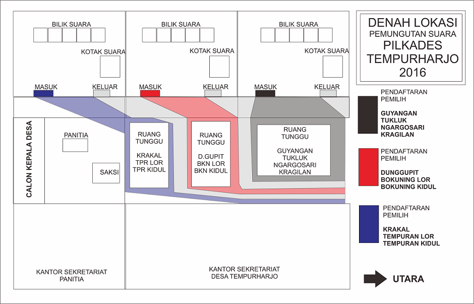 DESA TEMPURHARJO: Denah Lokasi Pemungutan Suara Pilkades 2016 DESA TEMPURHARJO: Denah Lokasi Pemungutan Suara Pilkades 2016