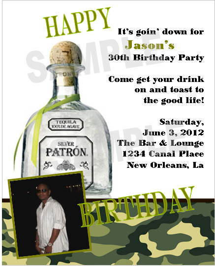 Solutions...Event Design by Kelly: Patron Theme Birthday Invitations