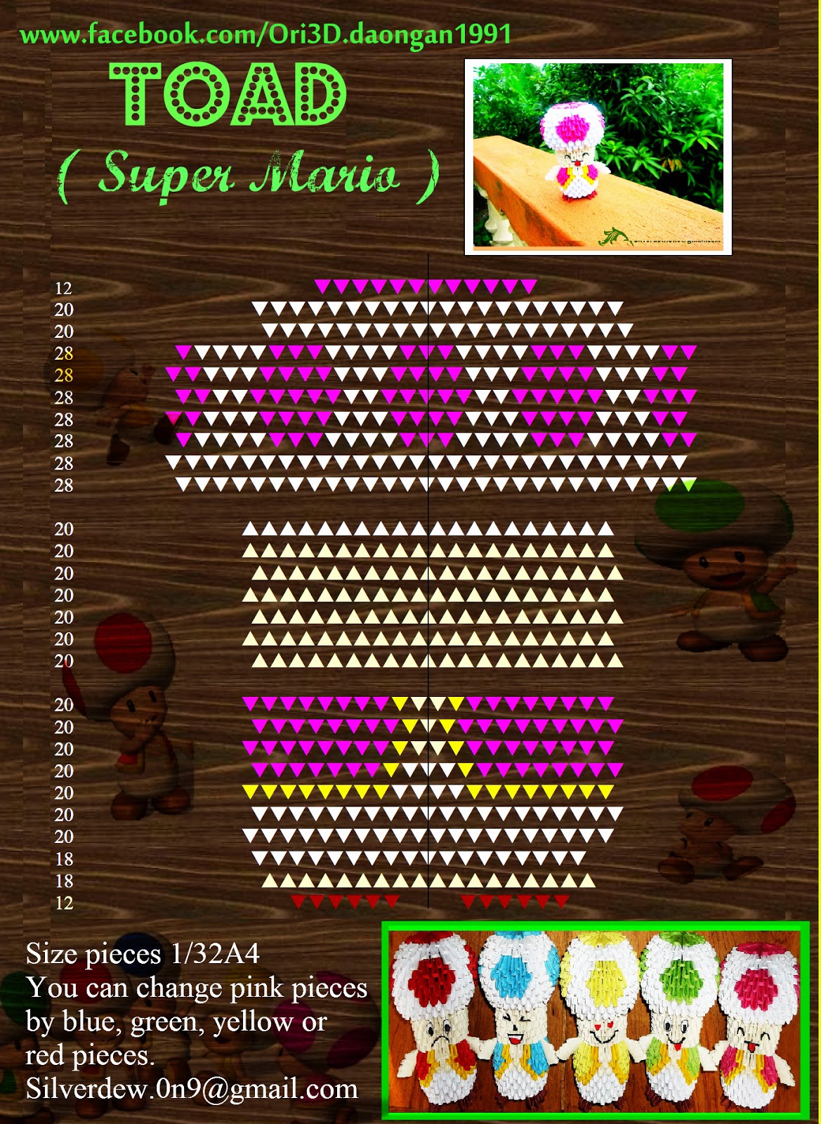 Ori 3D : Tutorial - Toad Super Mario 3D Origami