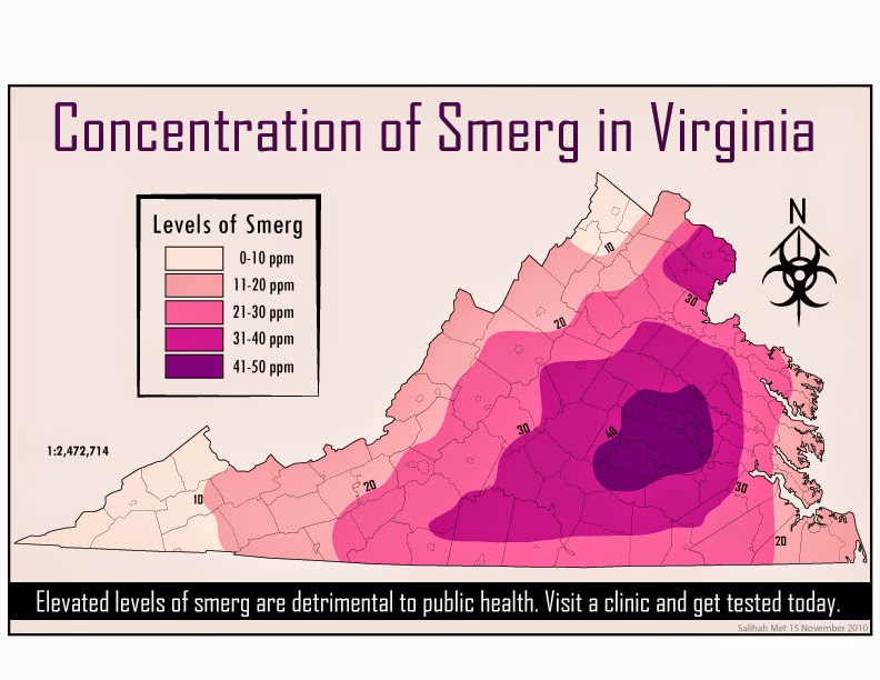Intro to Digital Cartography: Lab 8: Isoline example maps