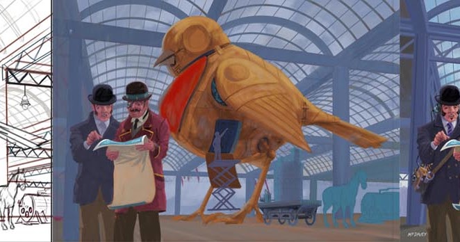 Martin Davey Illustration and Fine Art: SteamPunk Mechanical Robin ...