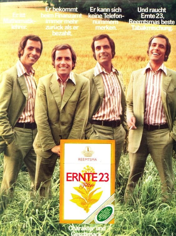 Курительные трубки.: Сборник рекламы сигарет Ernte 23.