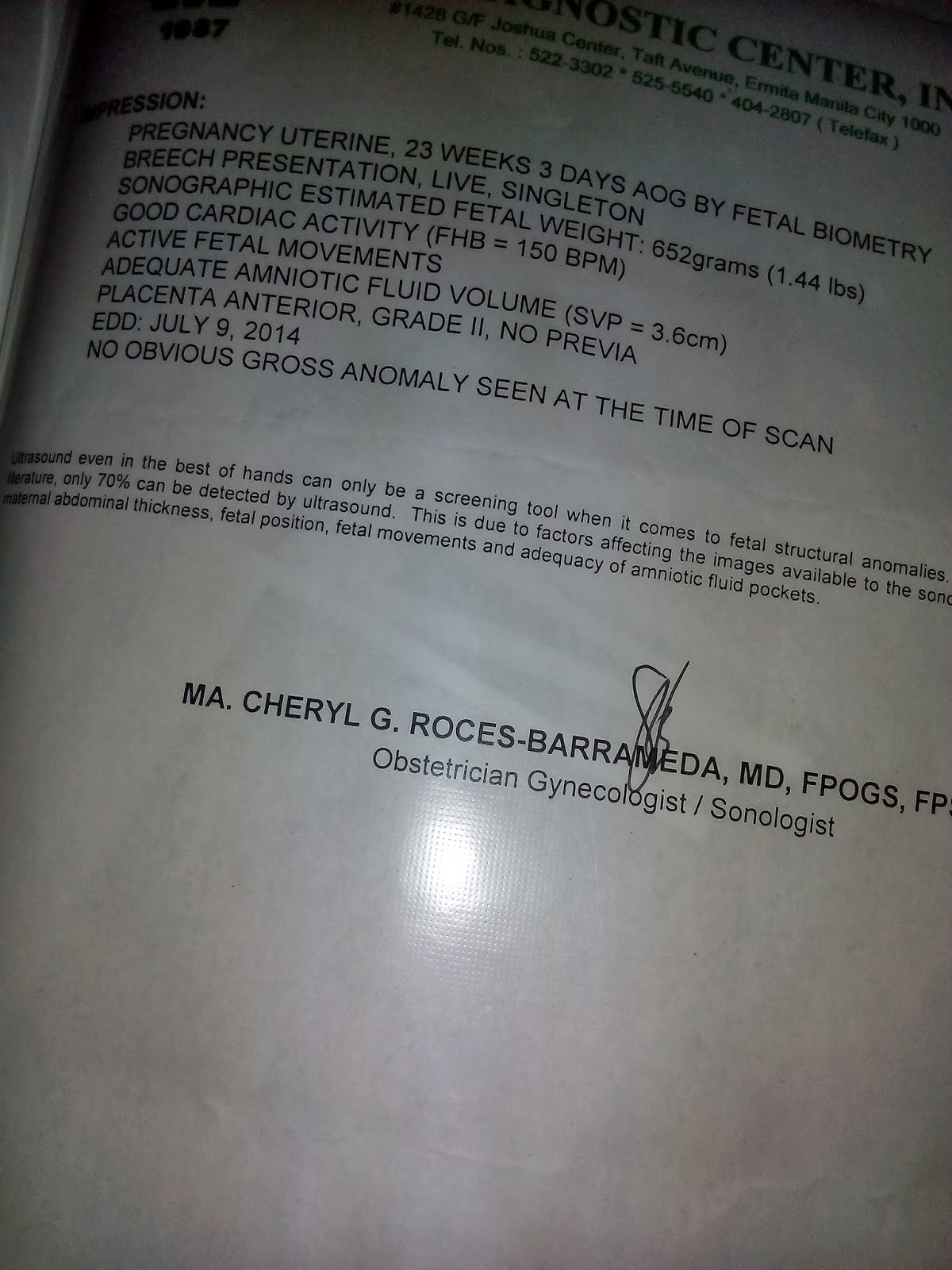 Call Me Mrs. A: Congenital Anomaly Scan