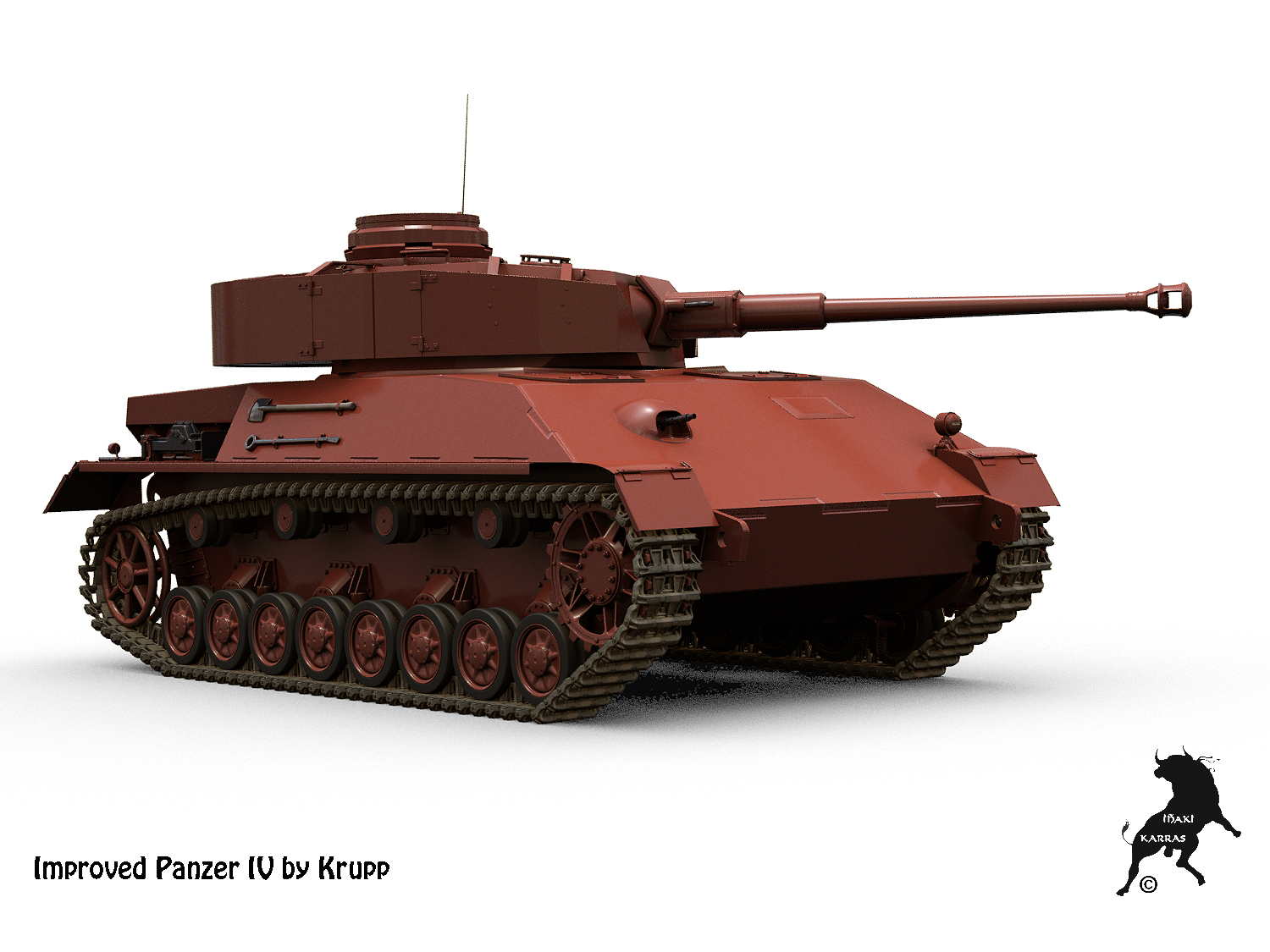 Modelos 3D: Improved Panzer IV by Krupp