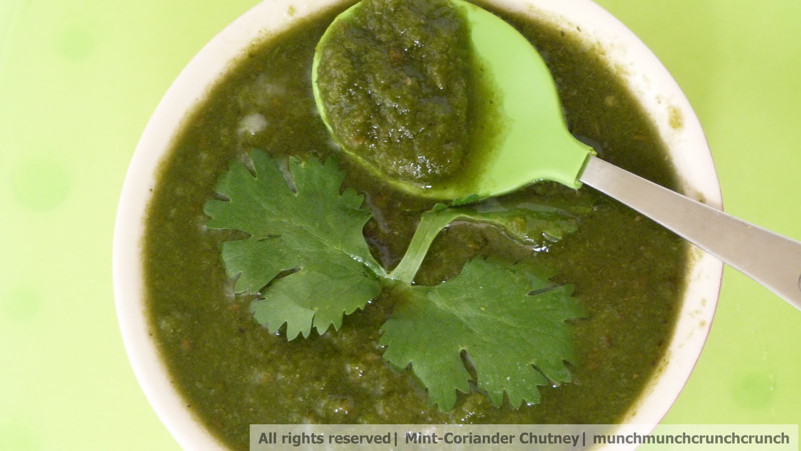 Munch Munch Crunch Crunch: Mint Coriander Chutney and Awards