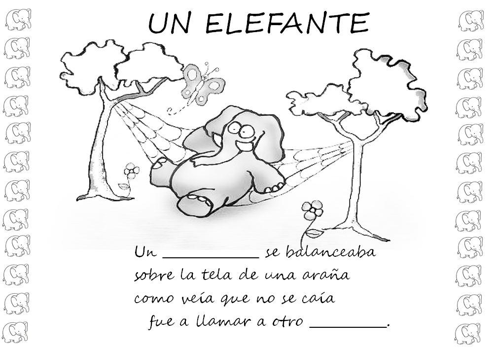 RECURSOS y ACTIVIDADES para Educación Infantil: Canción: Un Elefante se ...