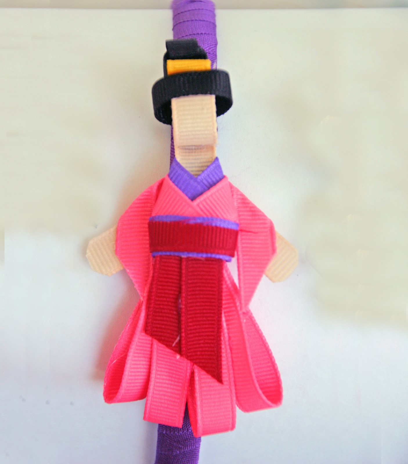 Grosgrain: Day 10: Mulan Disney Inspired Princess Ribbon Sculpture Pattern