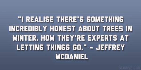 "I REALISE THERE'S SOMETHING INCREDIBLY HONEST ABOUT TREES IN WINTER ...