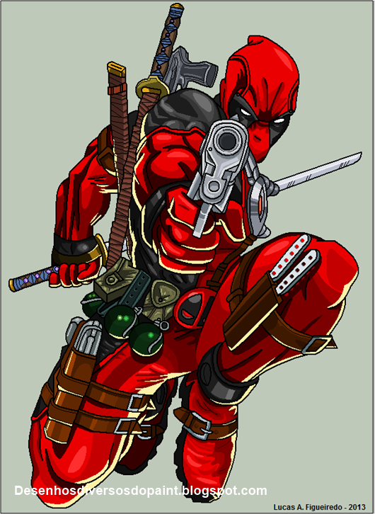 Desenhos Diversos do Paint: Tutorial: Deadpool