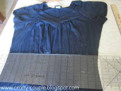 crafty couple: Shirred Waste Shirt Makeover