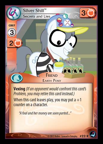 My Little Pony Silver Shill, Secrets and Lies High Magic CCG Card | MLP ...